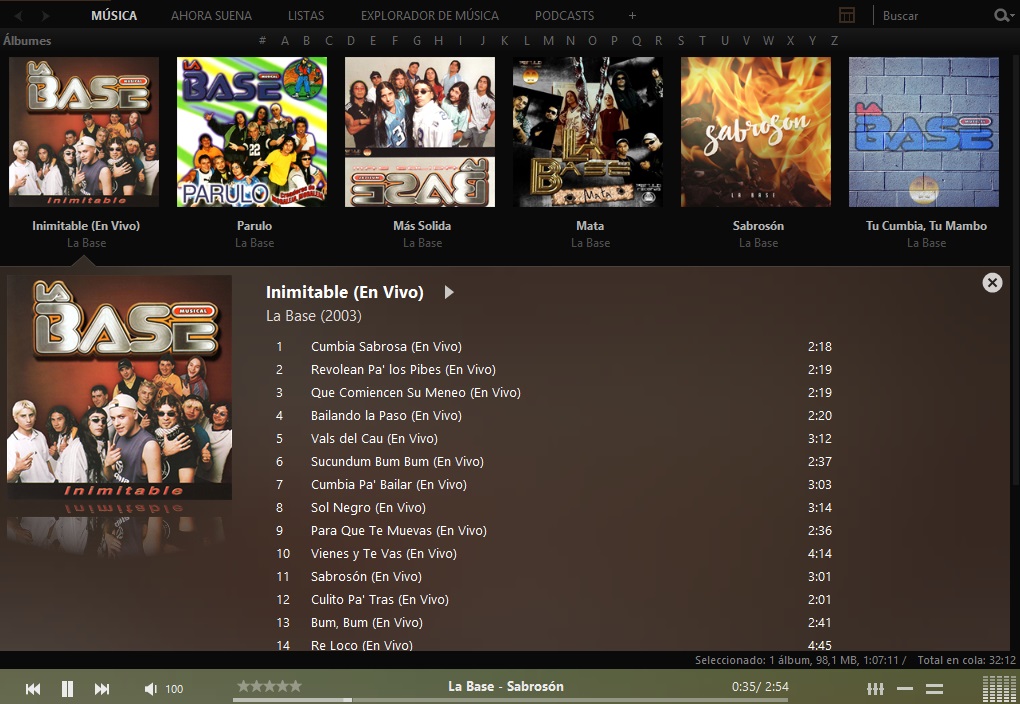 DISCOGRAFIA DE LA BASE