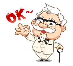 png : sticker623 kfc Colonel Sanders
