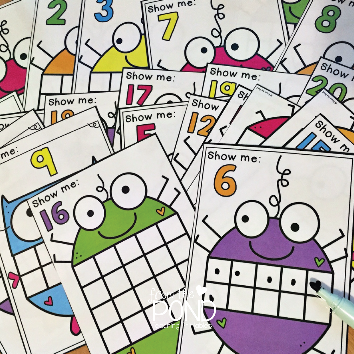 Fall Ten Frames | From the Pond