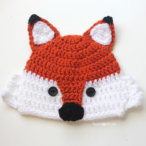 Beautiful Skills - Crochet Knitting Quilting : Crochet Fox Hat - Free ...