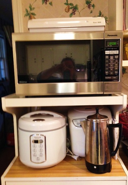 toss & ripple: New Microwave - Chrome and Black