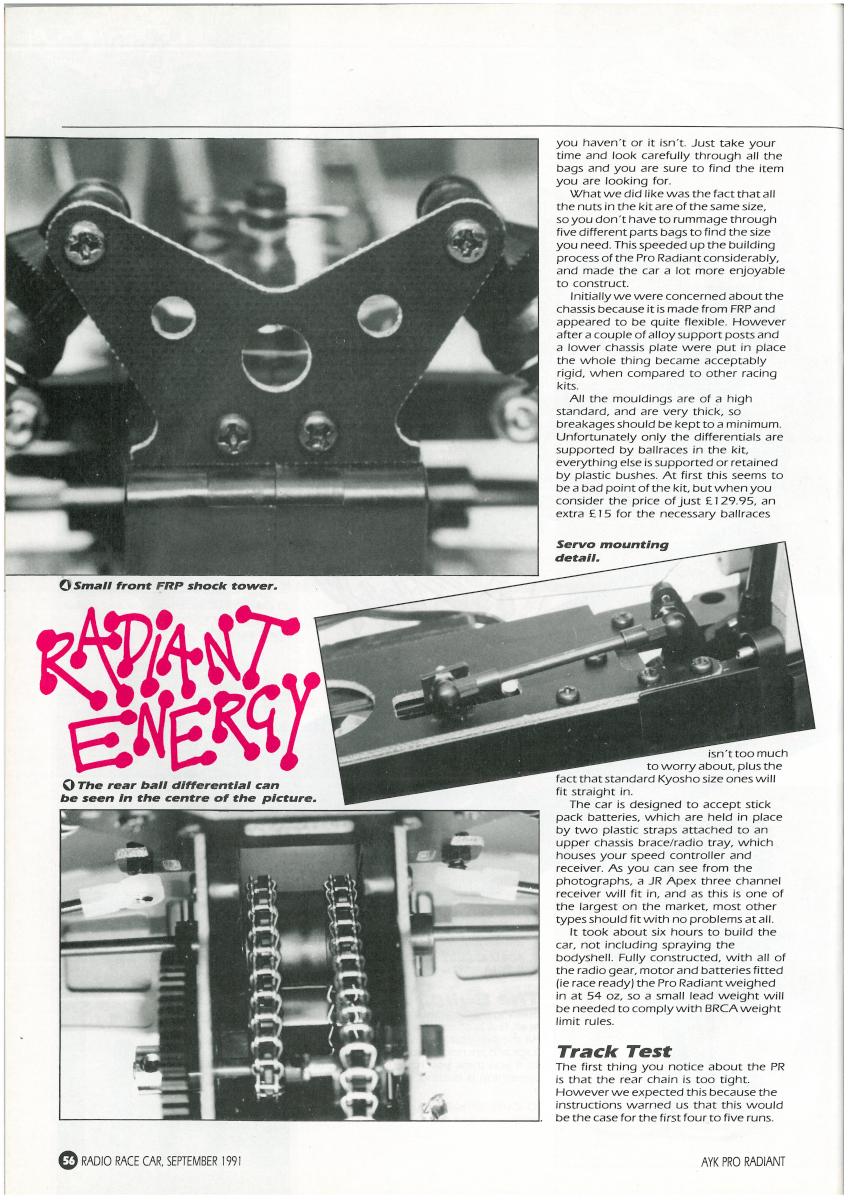 AT Vintage RC: KYOSHO / AYK / ASSOCIATED / TECNACRAFT: AYK PRO RADIANT