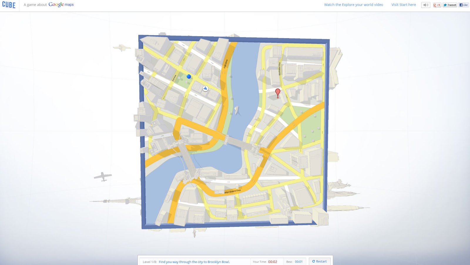 Google Maps Spiel "Cube" - Navigieren durch Metropolen und das in 3D ...
