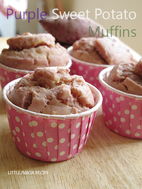 Little Inbox Recipe ~Eating Pleasure~: Purple Sweet Potato Muffins 紫番薯玛芬