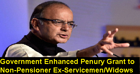 Government Enhanced Penury Grant to Non-Pensioner Ex-Servicemen/Widows