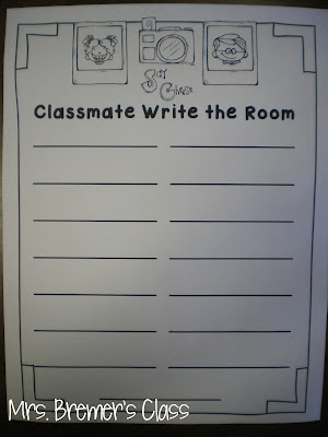 Classmate Write the Room and More Literacy Centers | Mrs. Bremer's Class