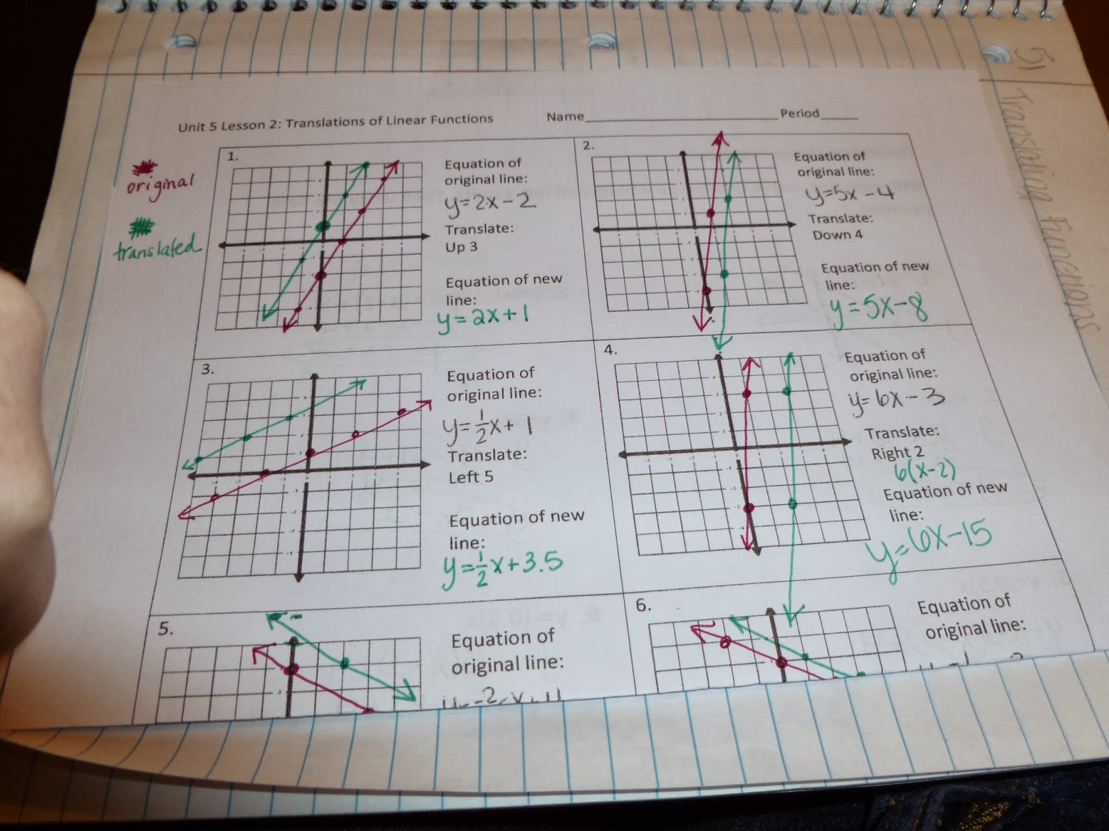 Learning with Tape: Algebra 1 Pages