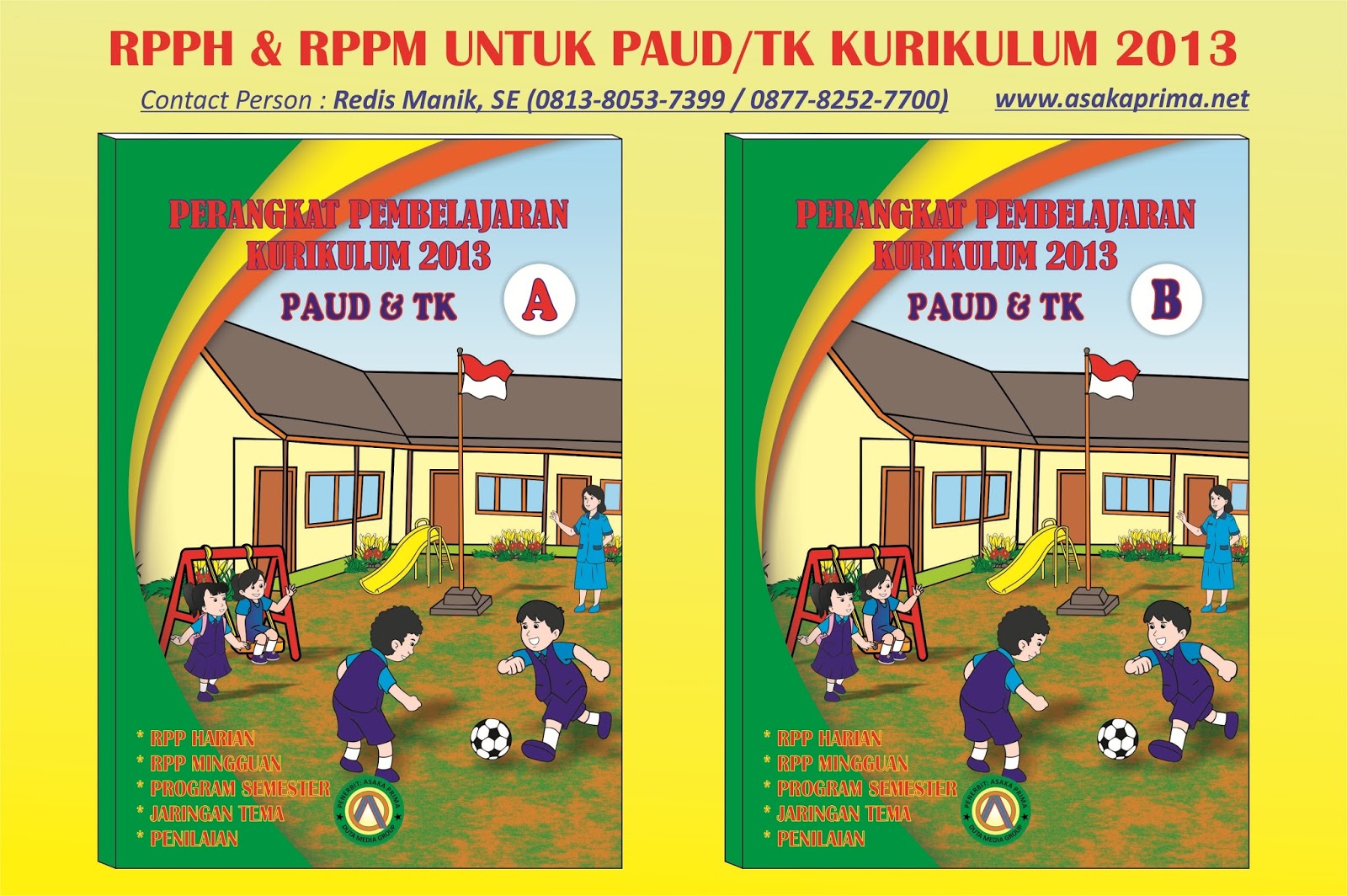 Buku RPPM RPPH PAUD Kurikulum 2013 Usia 4-5 dan 5-6 Tahun | Alat Peraga ...