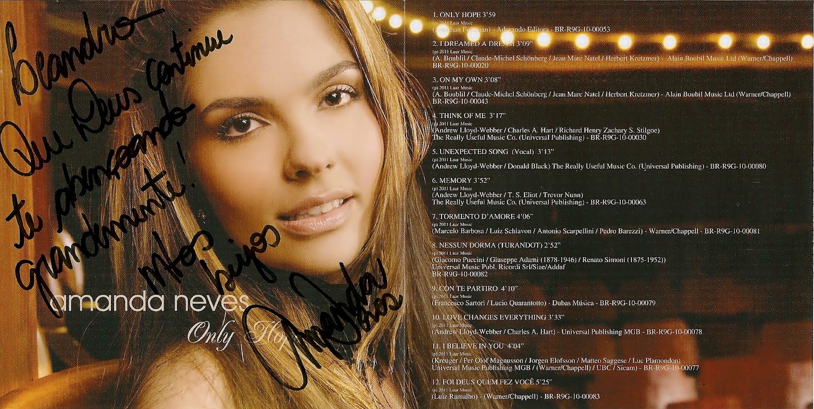 Amanda Neves: Amanda Neves lança seu primeiro Cd "Only Hope"