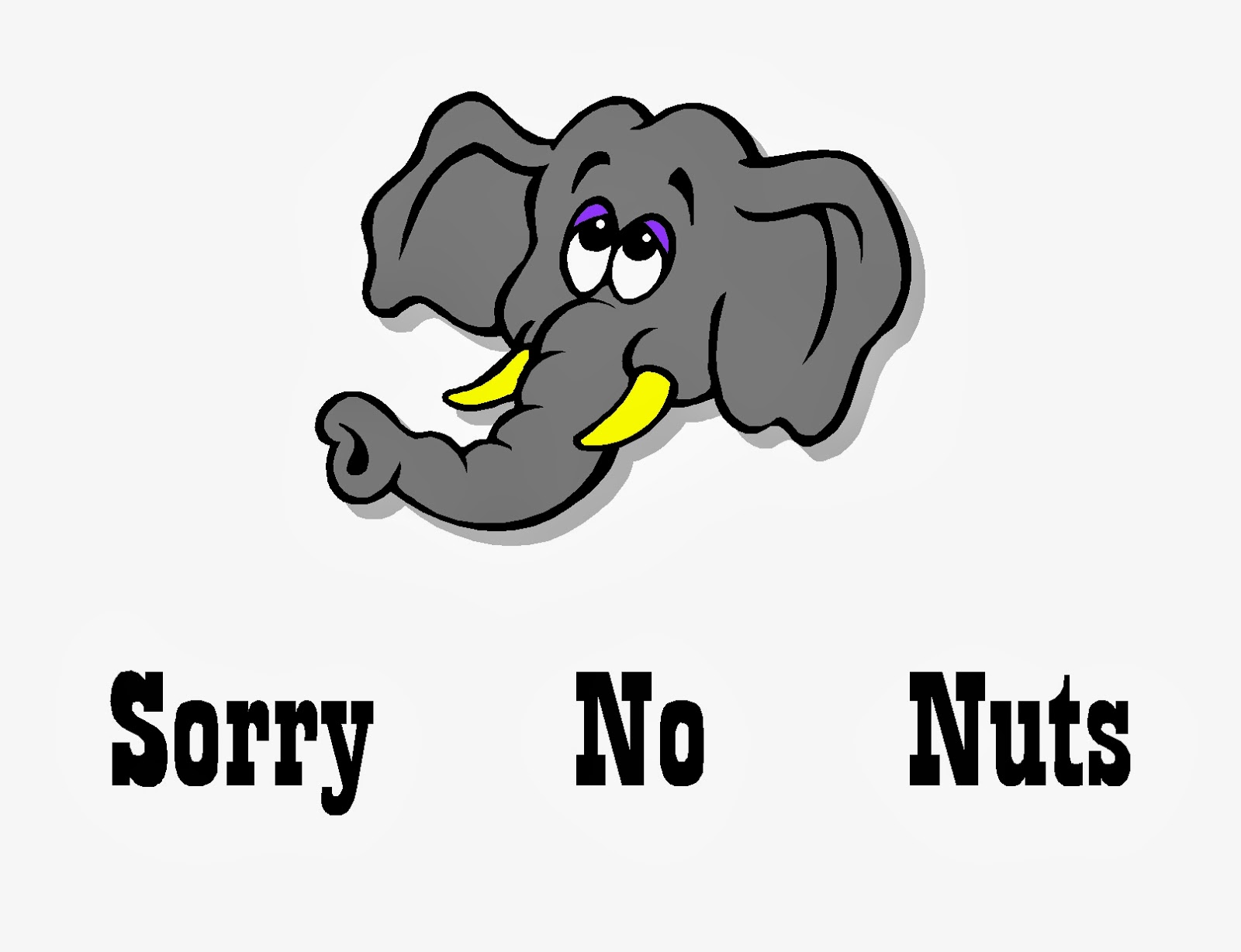 Free Posters and Signs: Sorry No Nuts