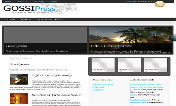 Celebrity Gossip Magazine Blogger Template