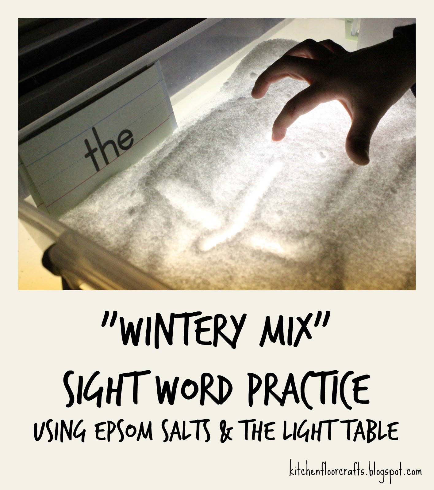 Kitchen Floor Crafts: "Wintery Mix" Sight Words Practice