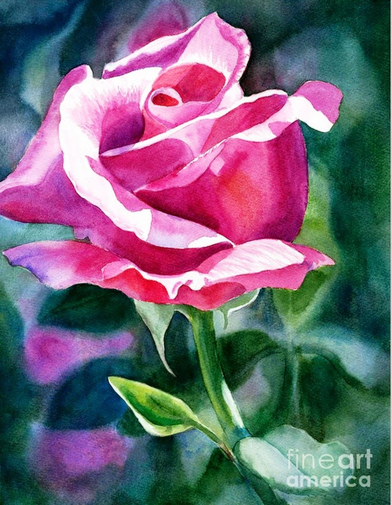 El arte es su máxima expresión : Flores Acuarelas en Papel ...