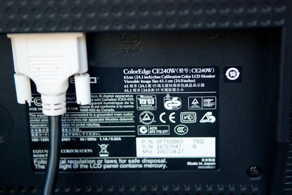 heygreenie: Eizo ColorEdge CE240W 24" Widescreen LCD Monitor - Black ...