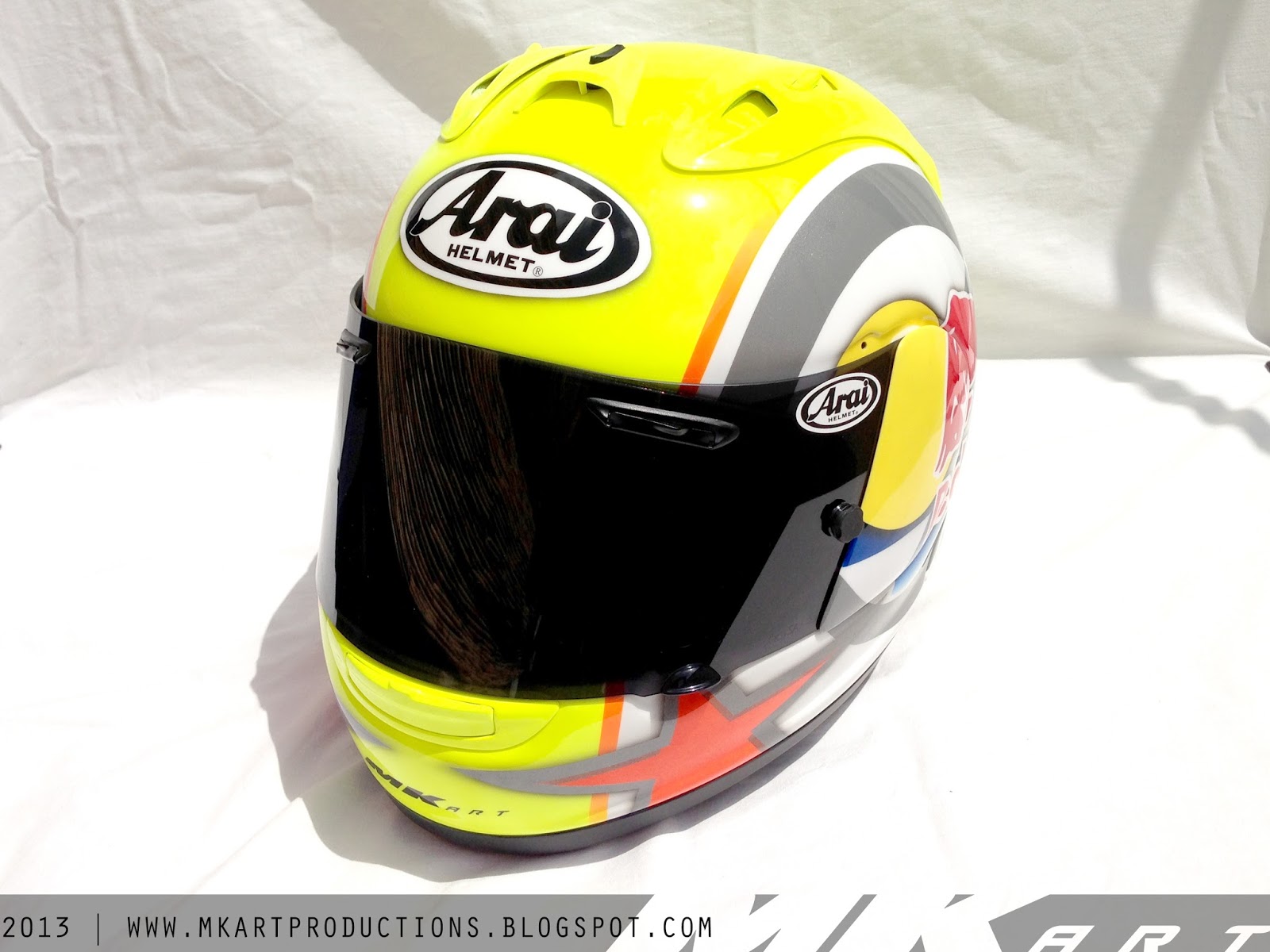 Racing Helmets Garage: Arai RX-GP "JP Redbull" 2013 by MK Art Productions