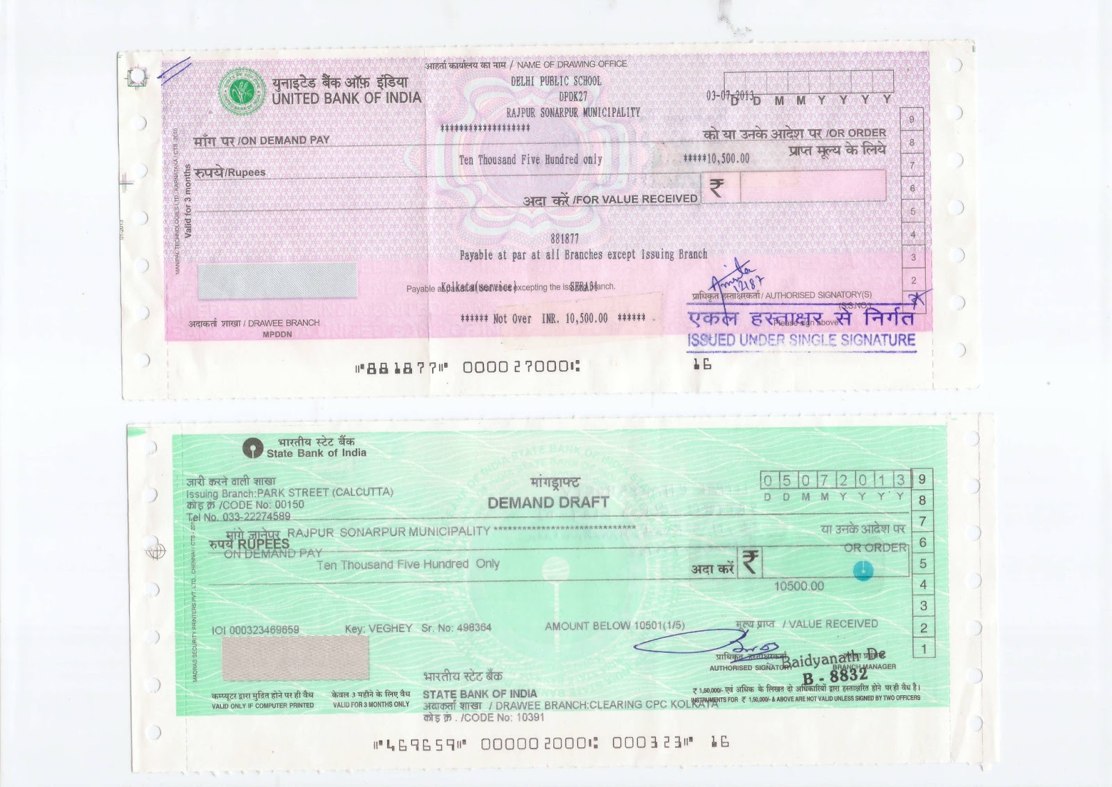 SRIJONI PHASE II PORTAL: DEMAND DRAFT