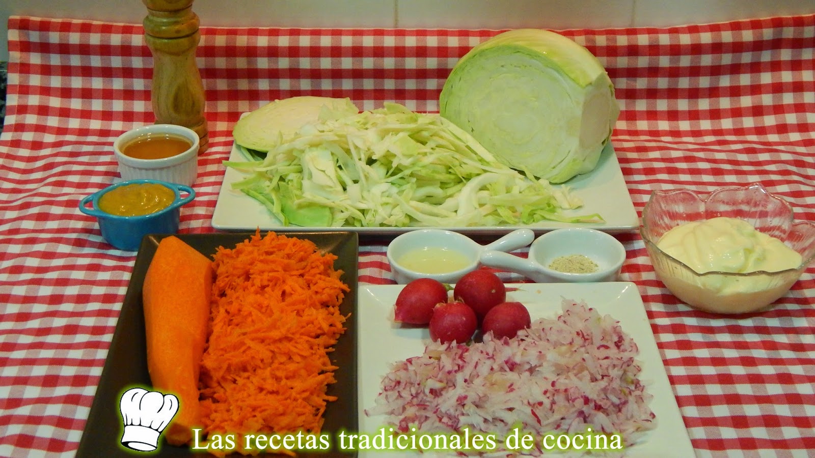 Receta fácil de ensalada agridulce de repollo y zanahorias