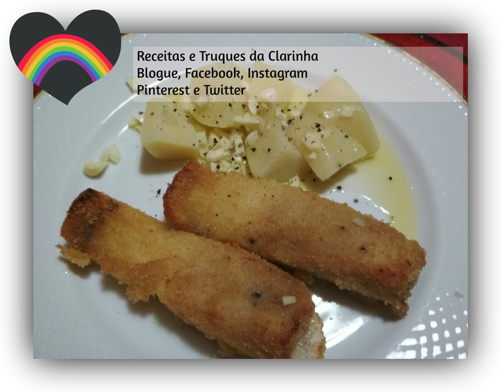 Receitas e Truques da Clarinha: Raia Frita com salada de batata
