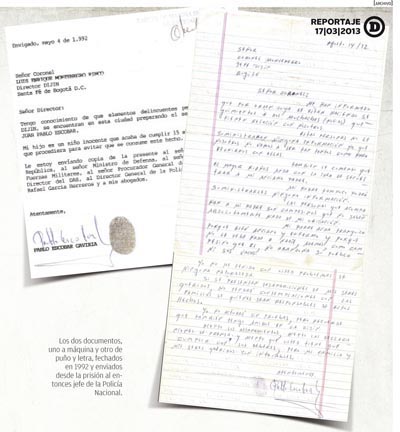 Reporteros.com: PABLO ESCOBAR: DOS CARTAS INÉDITAS. 'EL PATRÓN ...