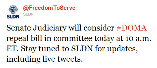 DOMA Senate Vote Today - Joe.My.God.