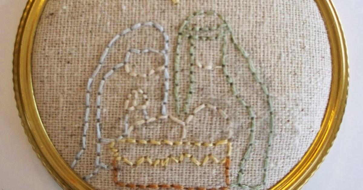 Embroidered Mason Jar Lid Ornament - Adventures of a DIY Mom