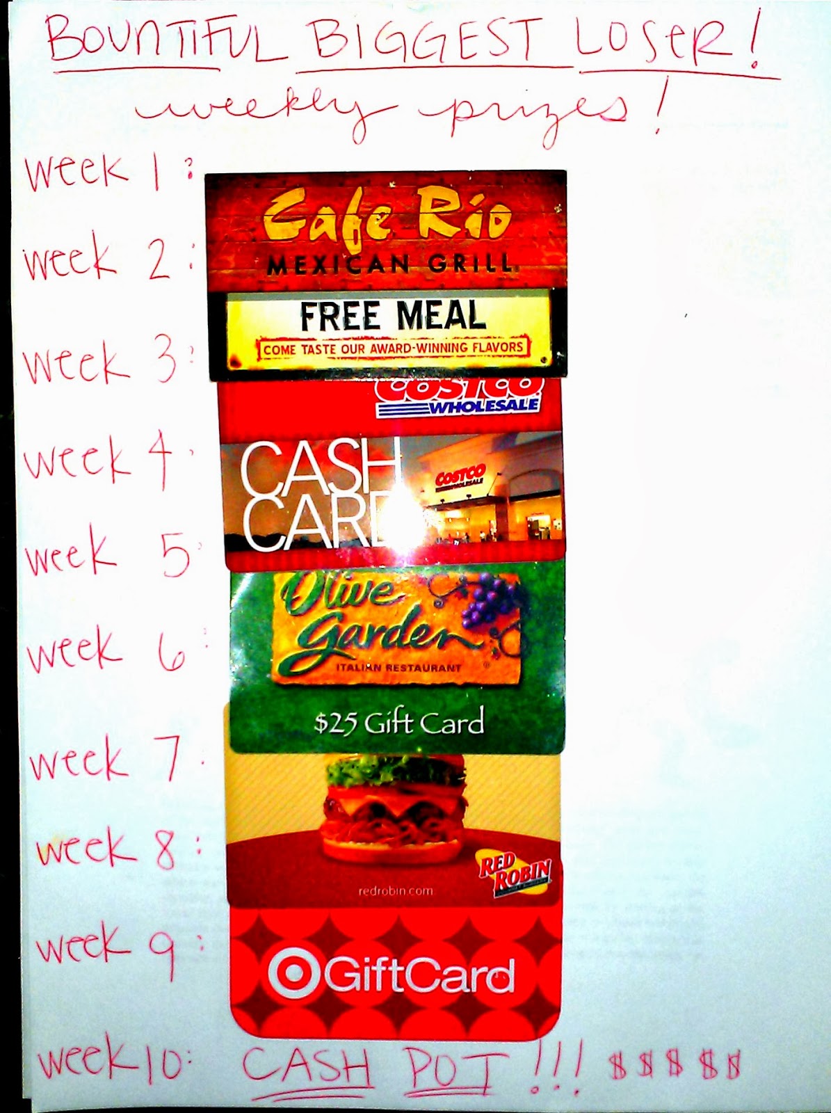 Biggest Loser - Bountiful, UT!: Weekly PRIZES!!