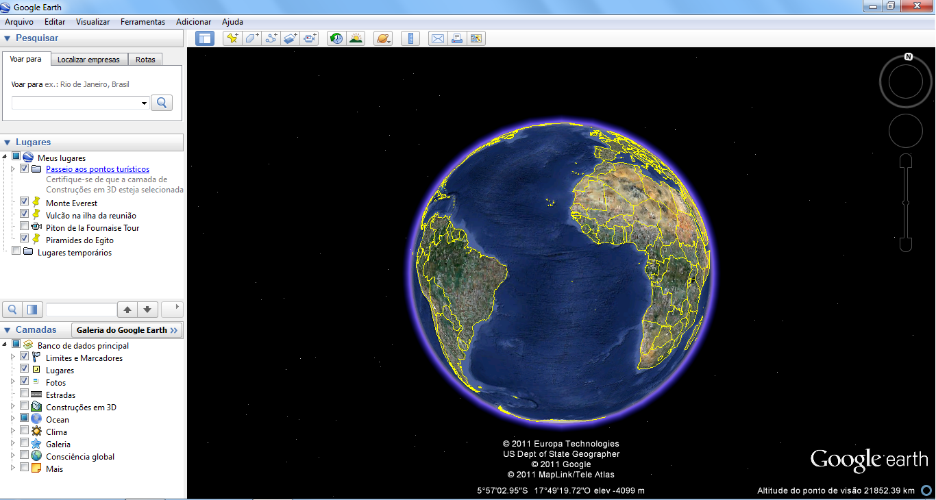 Não Ri Para Não Virar Bagunça: Nova Versão do Google Earth (6.1)