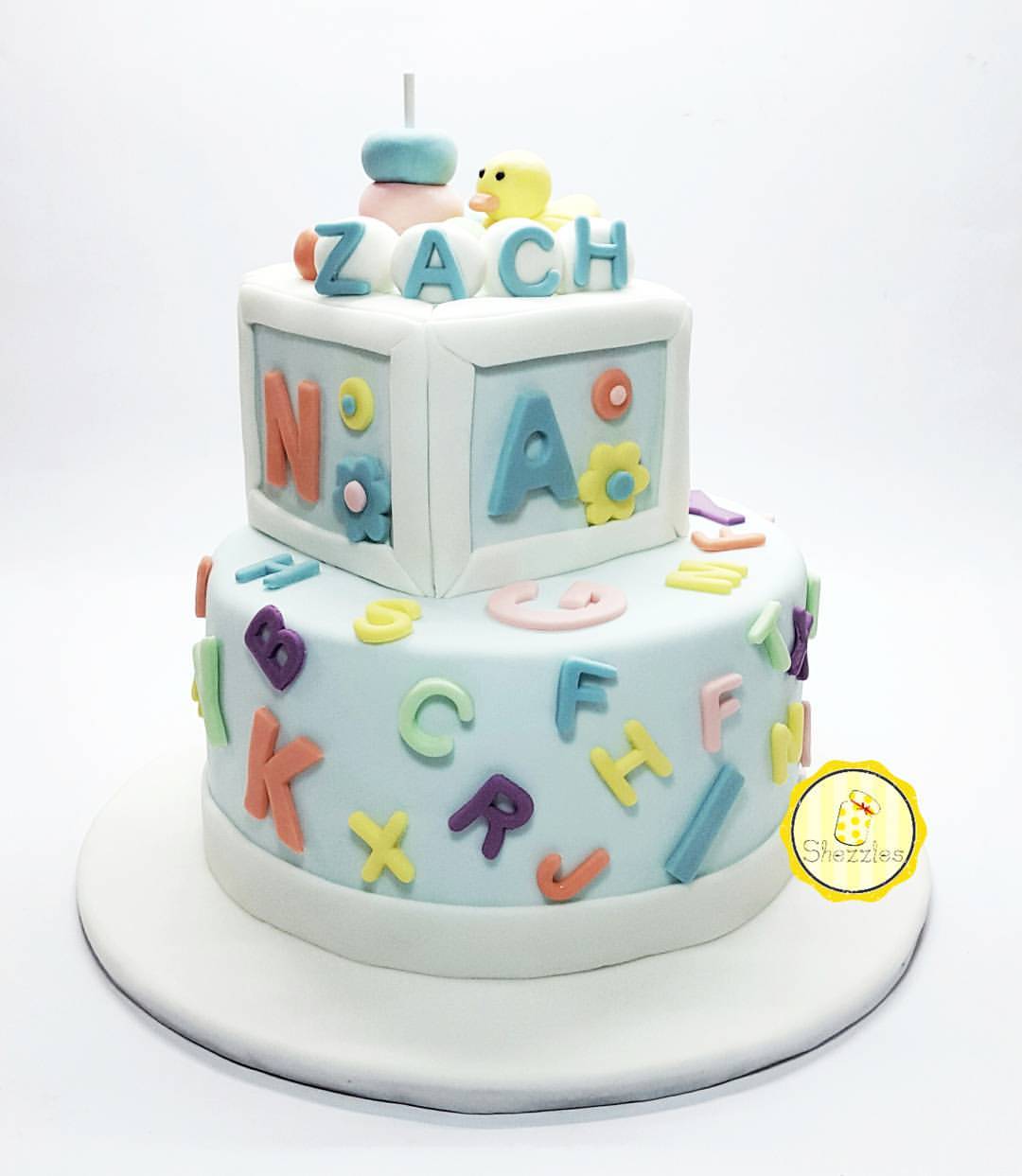 SHEZZLES | Cakes and Pastries: Alphabet Theme Baptism Cake