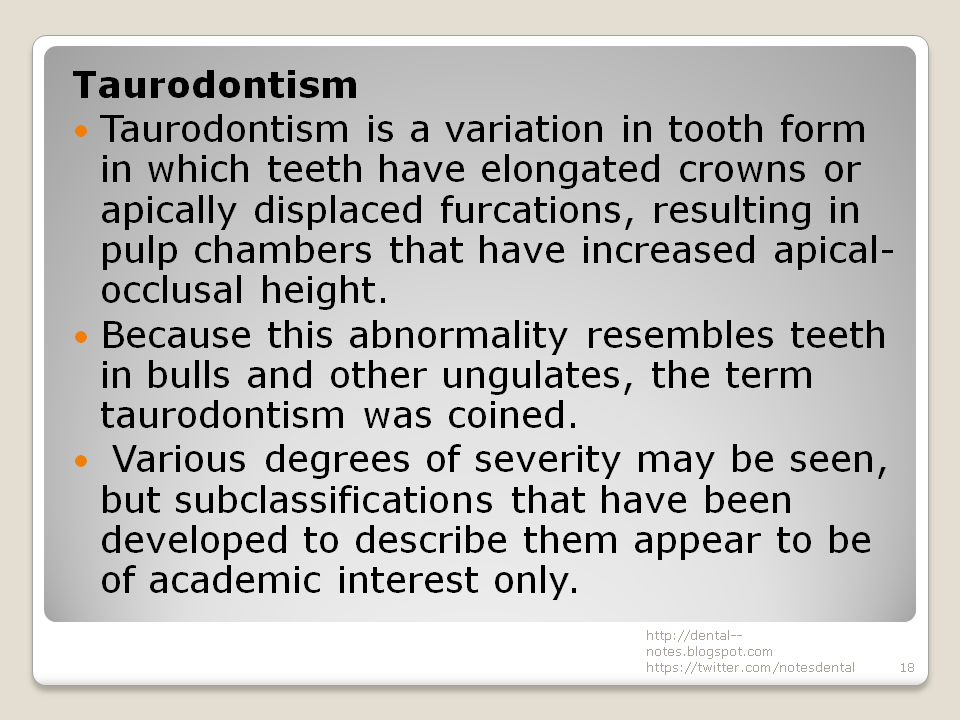 Dental Notes: Abnormalities of Teeth (Alterations in Shape) NOTES