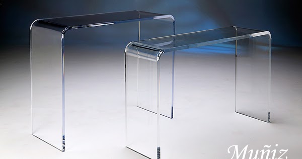 Acrylic Waterfall Table from Muniz Plastics - Made in USA