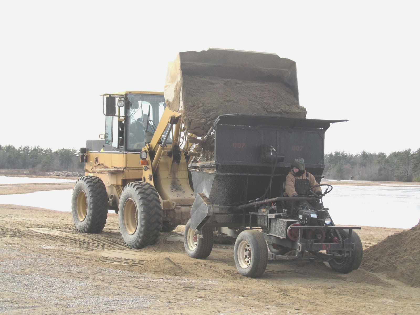 Elaine's Creative Works: Winter Ice Sanding on the Cranberry Bogs
