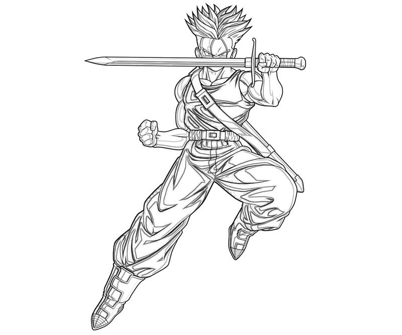 Trunks With Sword - Free Coloring Pages