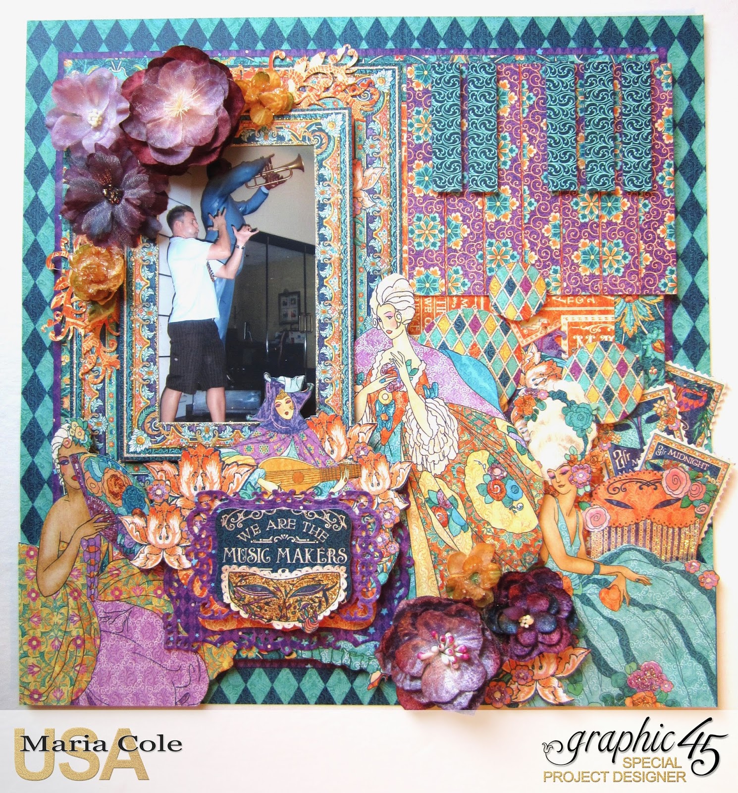 Paperiah: Graphic 45 Midnight Masquerade Layout