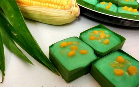 Resep Cara Membuat Kue Talam Hunkwe Jagung Pandan - Gudang Resep Masakan
