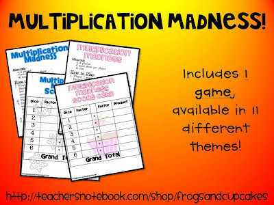 Tales of Frogs and Cupcakes: New Multiplication Game!
