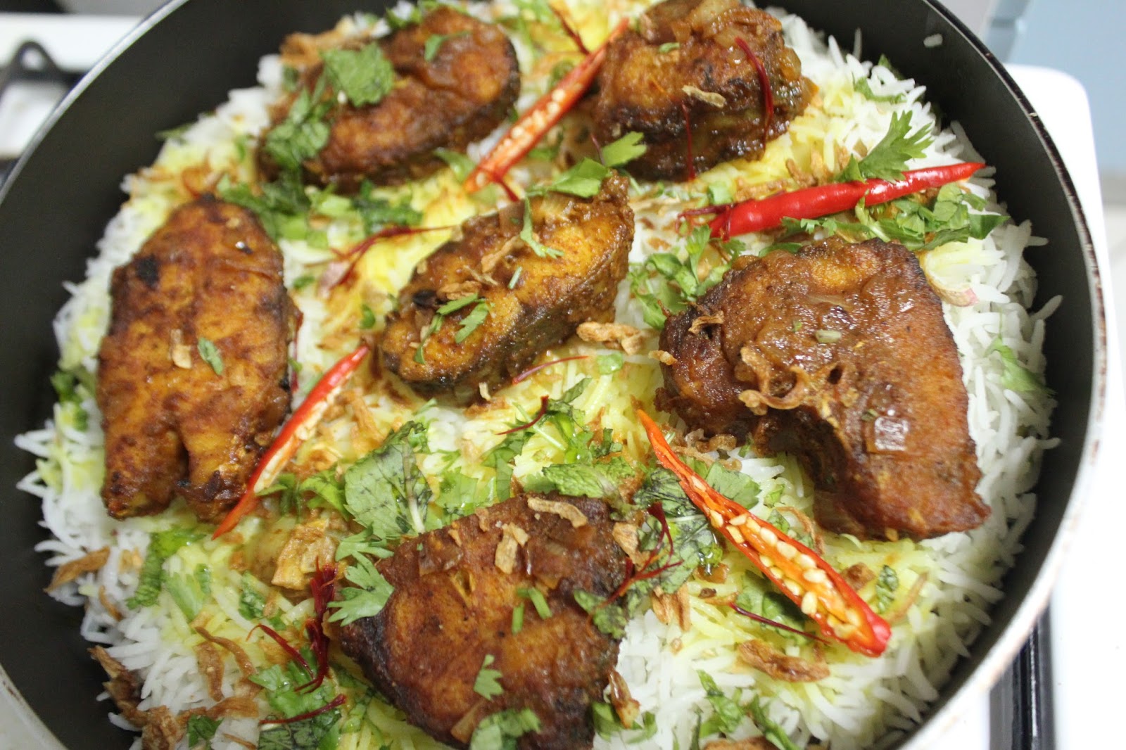 Bethica's Kitchen Flavours: Fish Dum Biryani - Bengali Style