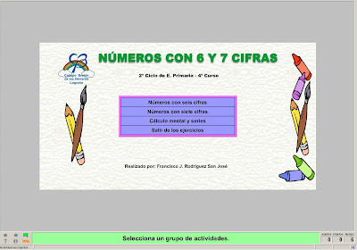 Números con 5, 6 o 7 cifras con JCLIC - CEIP José Calderón