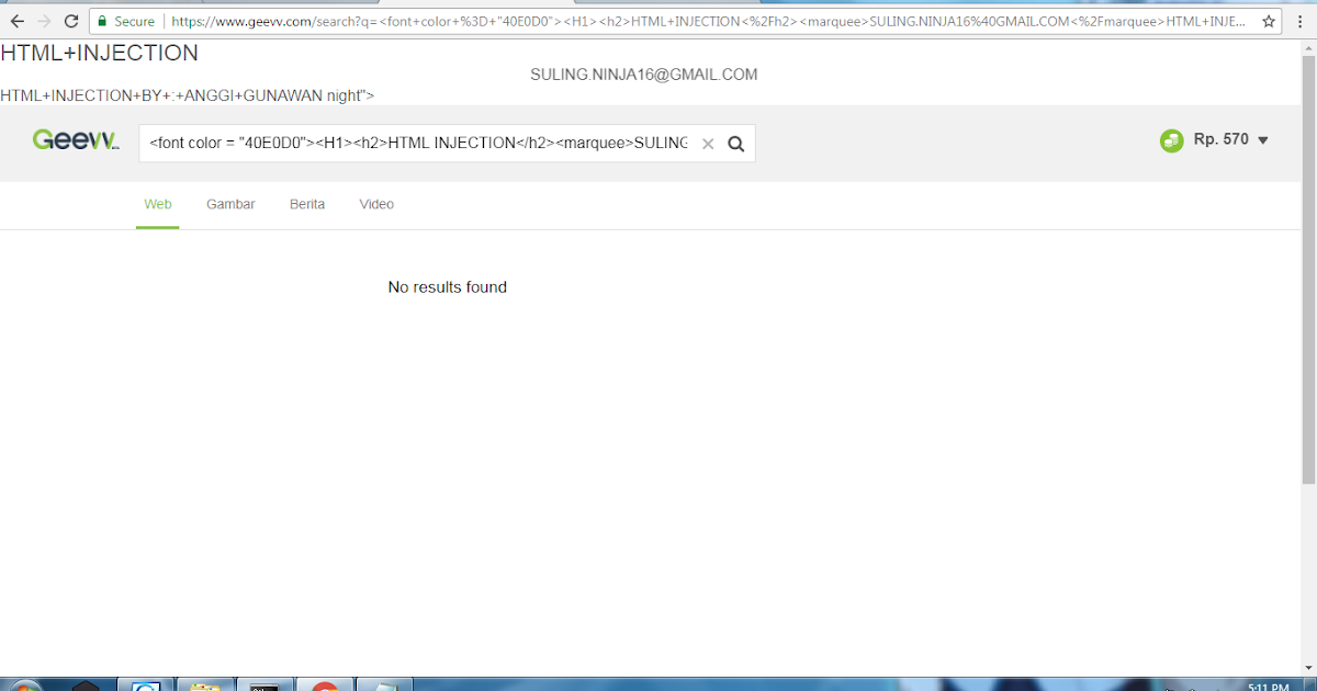 geevv.com | Bug XSS dan HTML injection