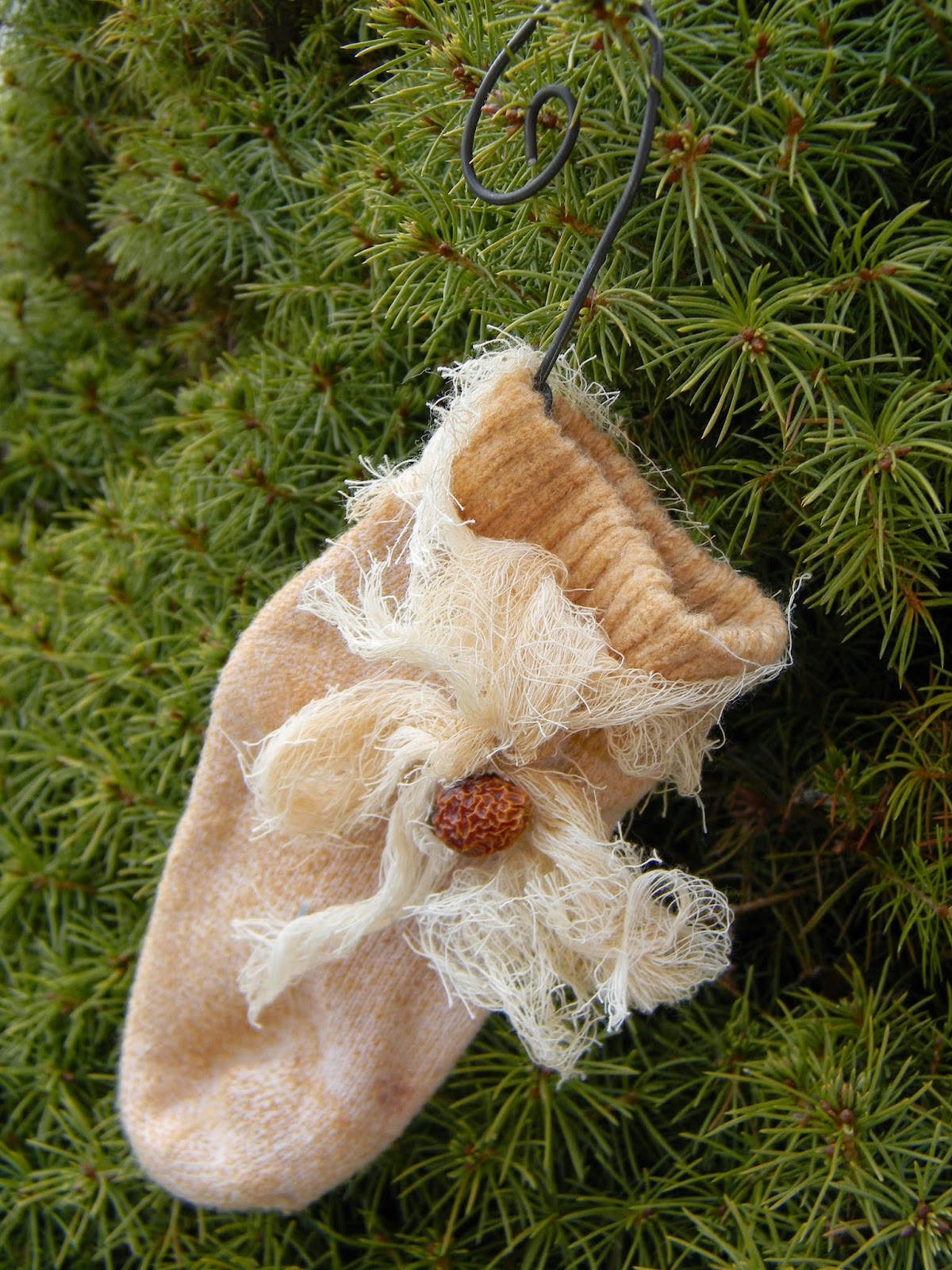 Artistic Endeavors 101: Primitive Baby Sock Ornament
