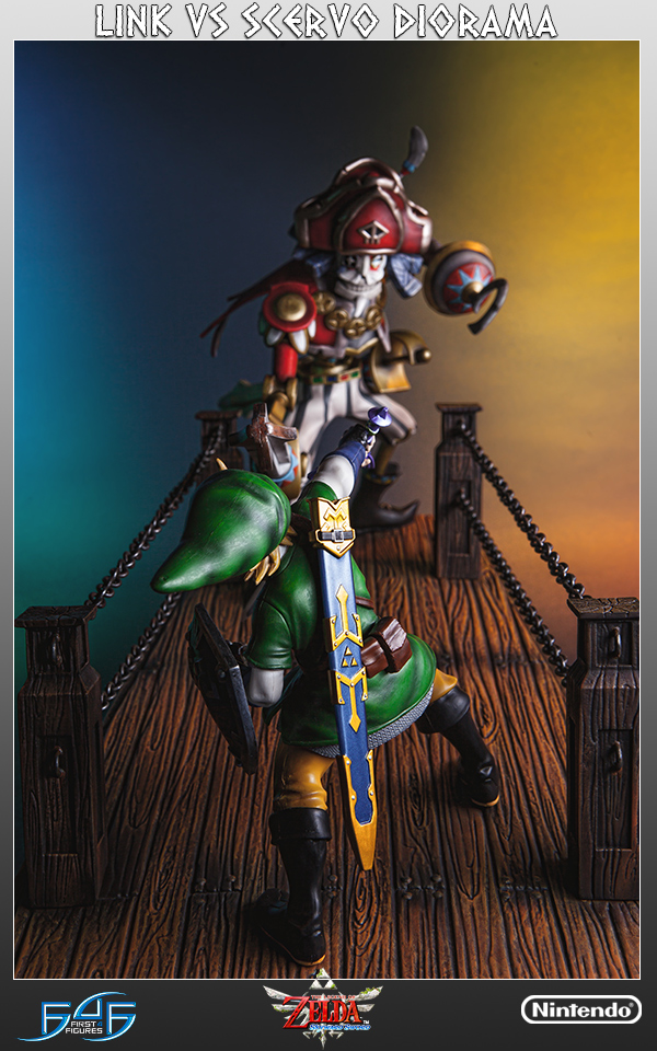 Legend of Zelda: Skyward Sword - Link Vs Scervo Diorama (First 4 Figures)