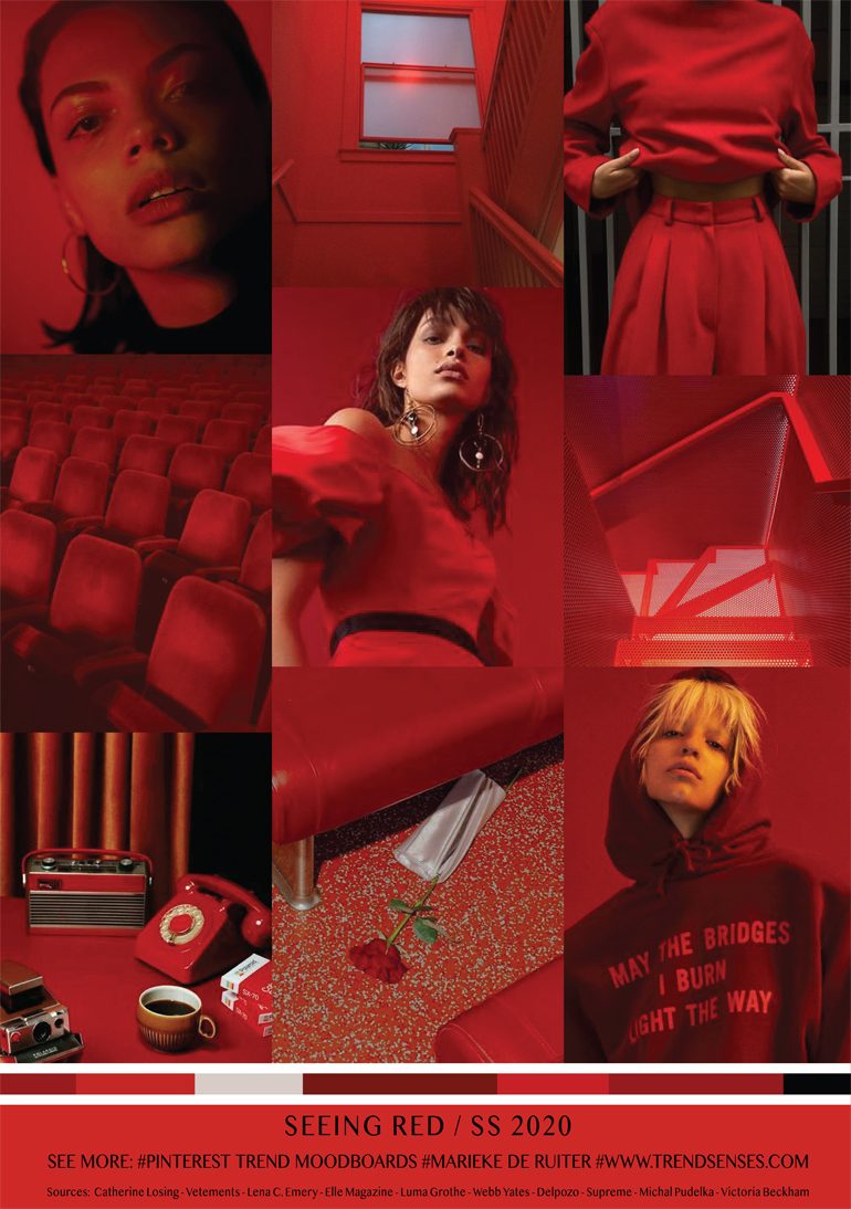 FASHION VIGNETTE: TREND | TRENDSENSES - SEEING RED . SS 2020
