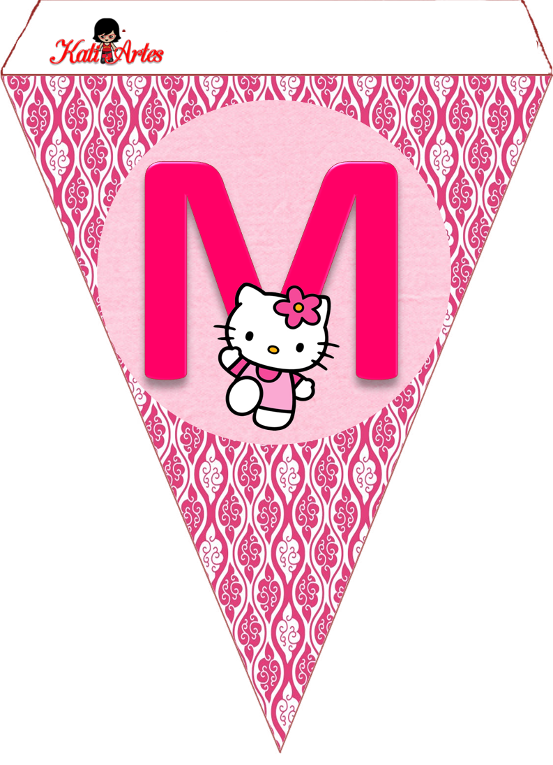Hello Kitty Free Printable Bunting. - Oh my Alfabetos!