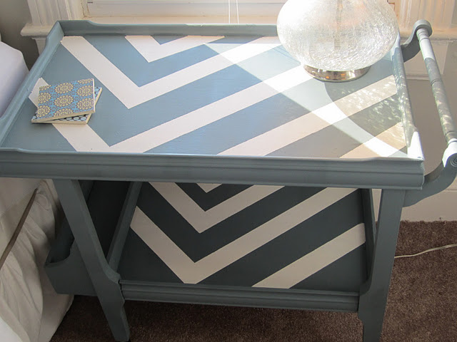 decoro sin decoro: Pintar una mesa a rayas