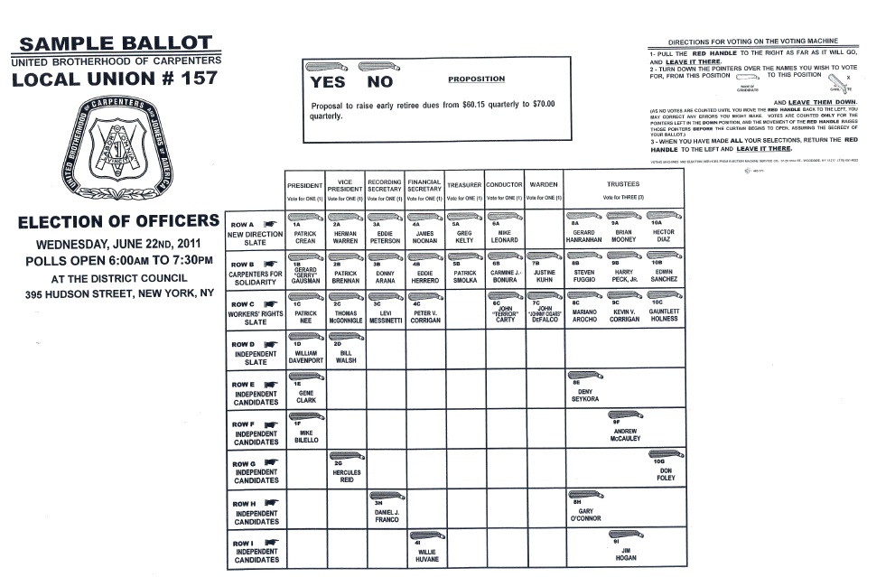 Local 157 blogspot: POLLS ARE OPEN! Come out and vote today in Local ...
