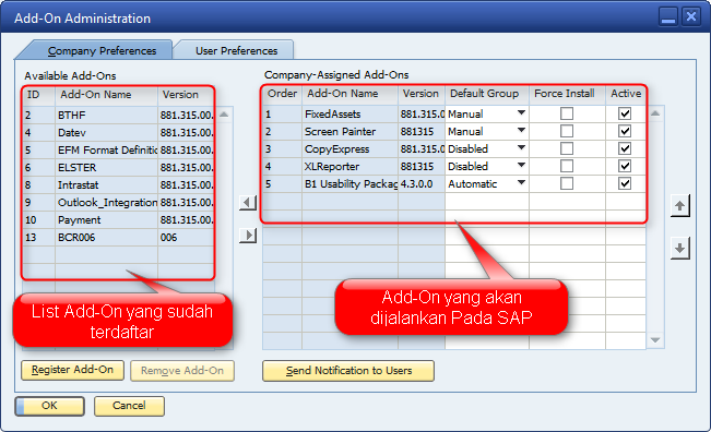 SAP Business One: Addon