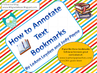 4th Grade 4ever: Freebie How to Annotate Bookmarks