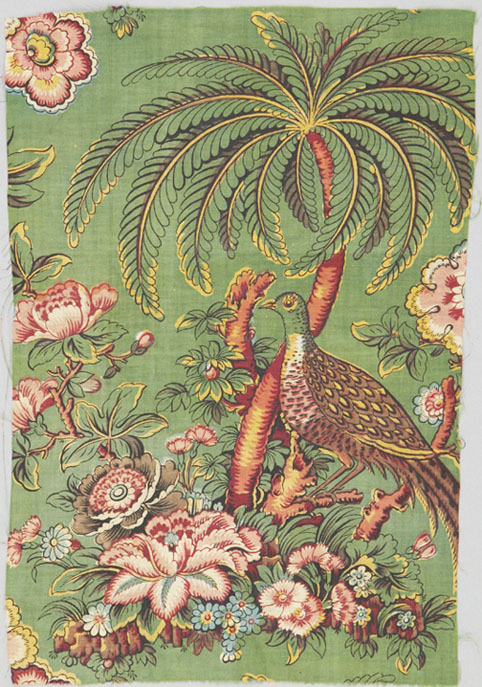 Barbara Brackman's MATERIAL CULTURE: Pheasant & Palm Chintz #2: Half ...
