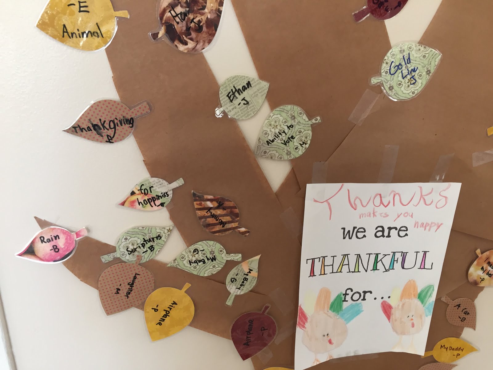 Finlay Family Fun: Thankful Tree 2016