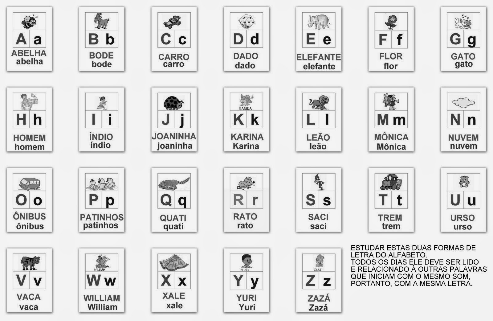 BRINCAR e APRENDER: ALFABETO com FIGURAS