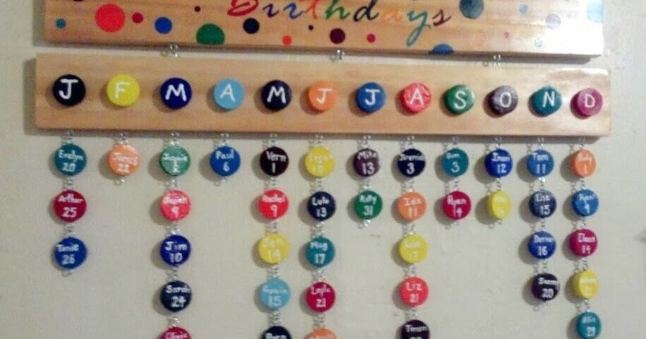 PJ's Crafty Creations: Birthday Chart #2